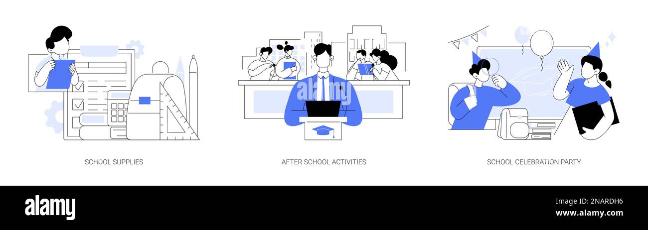 School life abstract concept vector illustrations Stock Vector Image ...