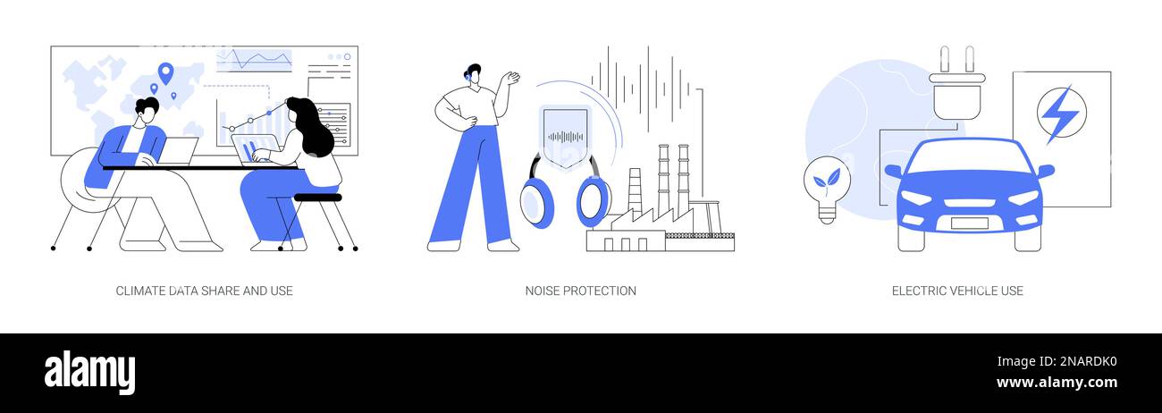 Environmental problems abstract concept vector illustrations Stock ...