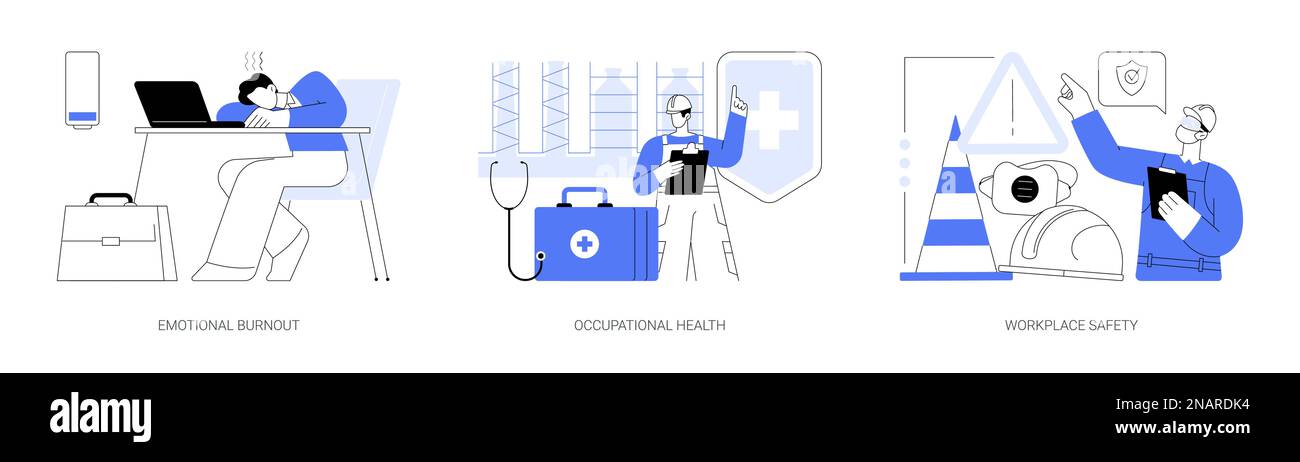 Employee health abstract concept vector illustrations Stock Vector ...