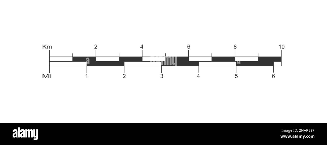 Map bar scale with kilometers and miles ratio. Cartography distance ... Map bar scale with kilometers and miles ratio. Cartography distance ...
