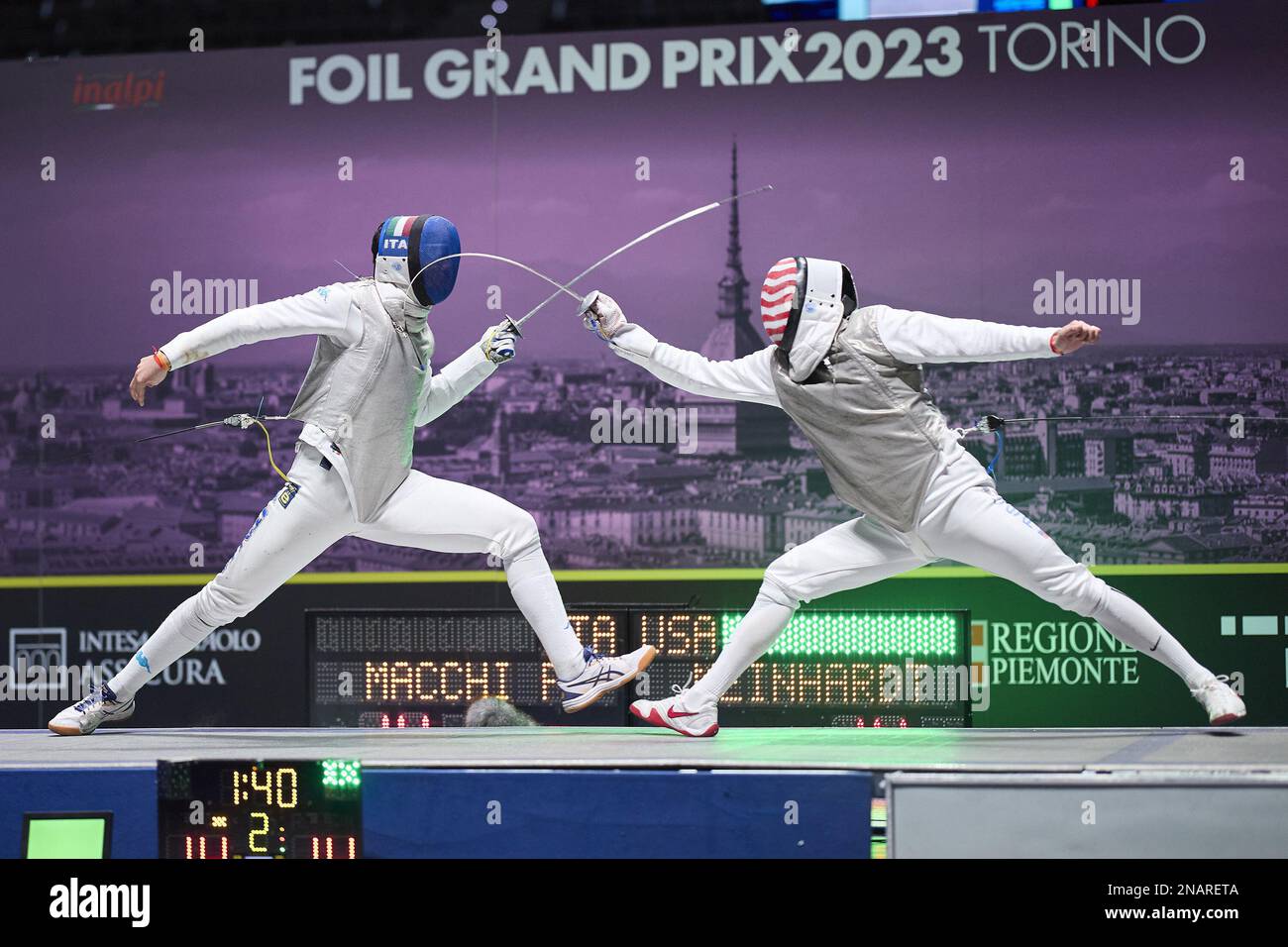 Pala Alpitour, Turin, Italy, February 12, 2023, Filippo Macchi (ITA ...