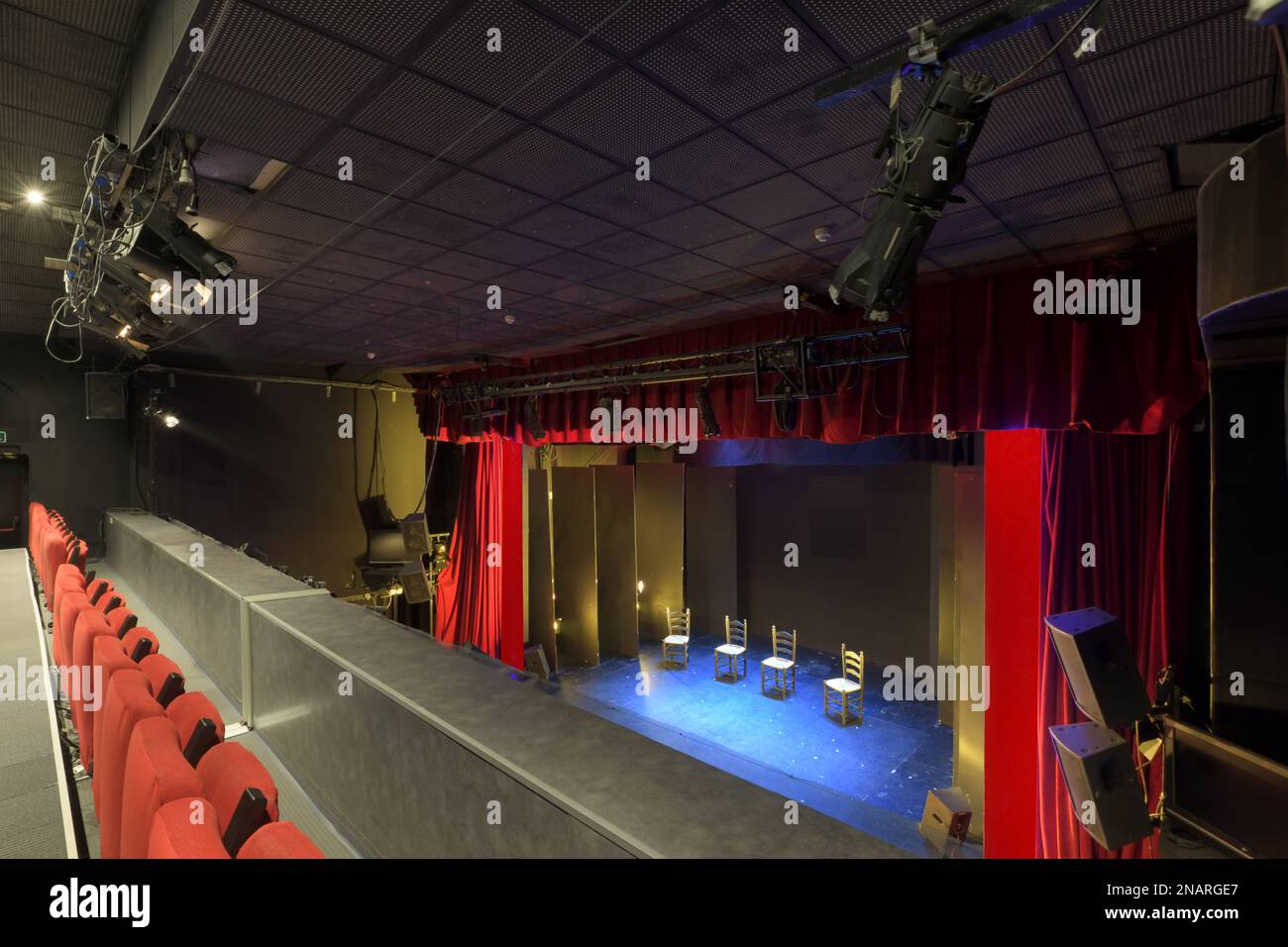 Views of a stage from the stalls Stock Photo - Alamy