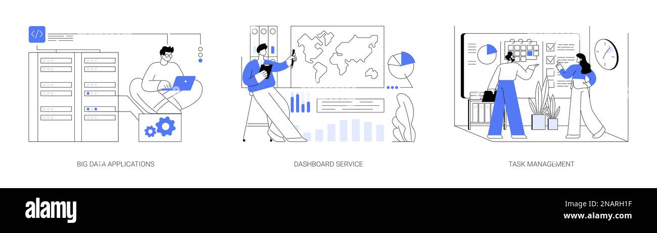 Big data analytics abstract concept vector illustrations Stock Vector ...