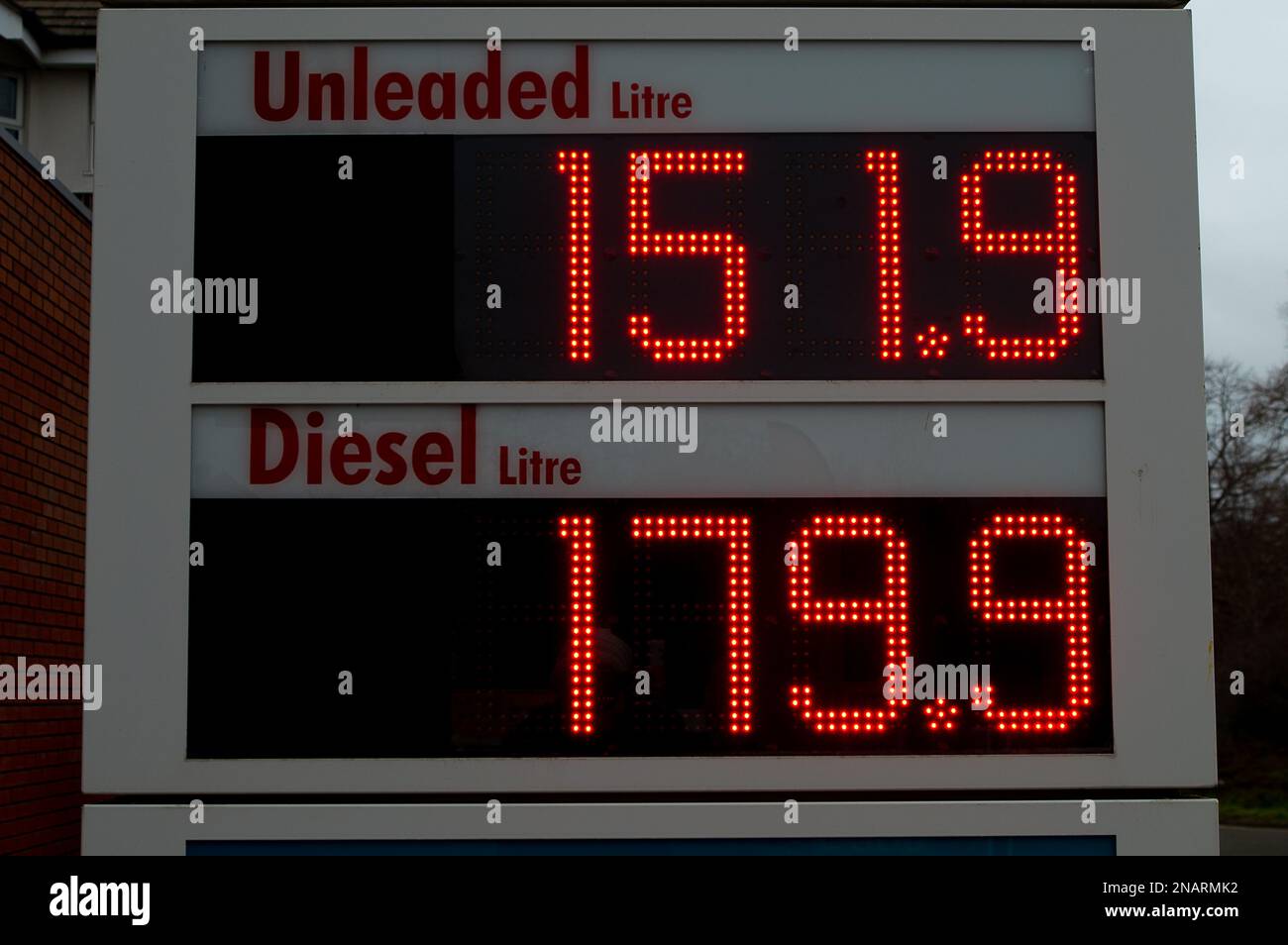 Denham, Buckinghamshire, UK. 12th February, 2023. A Shell petrol ...