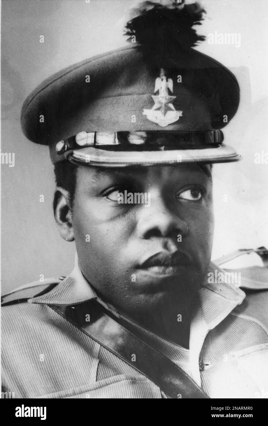 FILE - Biafran leader, Lietenant Colonel C. Odumegwu Ojukwu, military ...