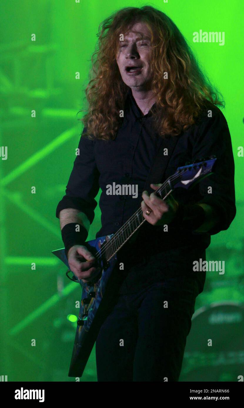 Dave Mustaine of the U.S. trash metal band Megadeth performs in concert ...