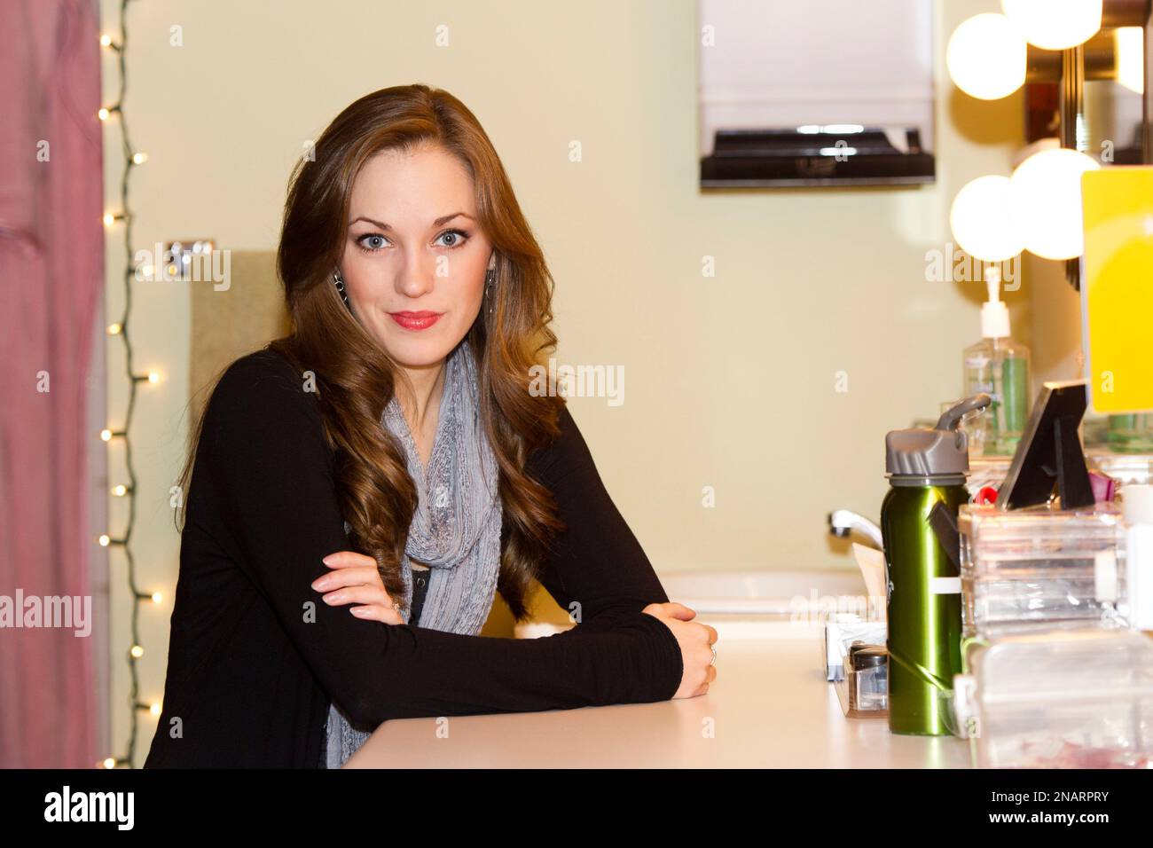 Laura Osnes poses for a portrait in her dressing room at the Gerald ...