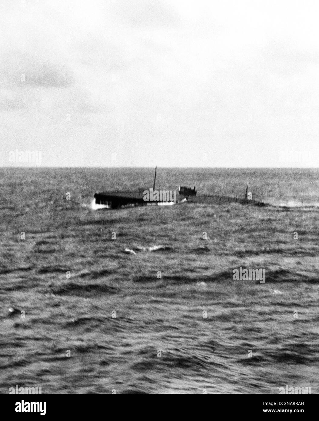 The submarine Nautilus in the Mid Atlantic Ocean, photographed during ...