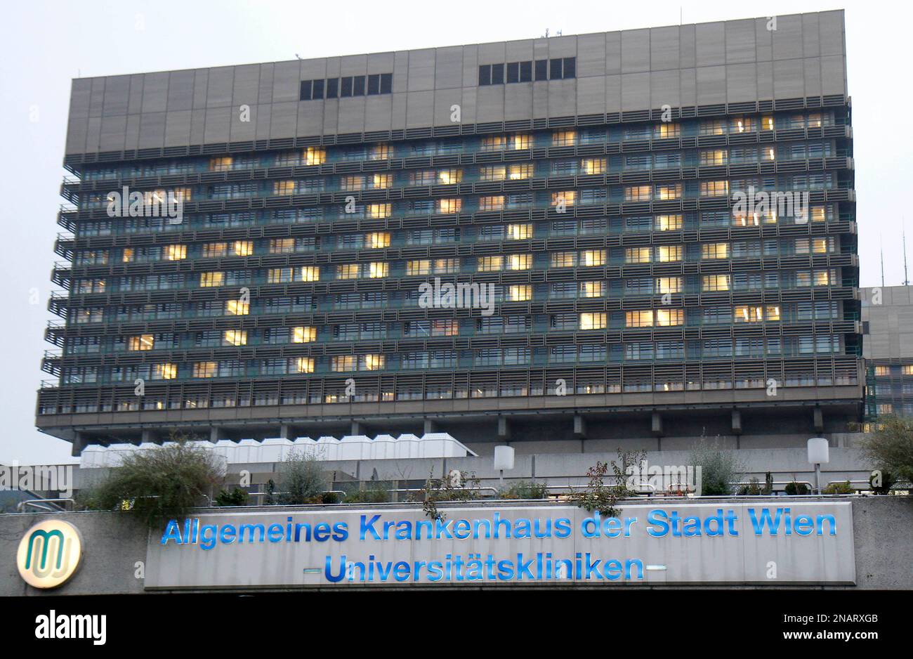 Exterior view of Vienna General Hospital, AKH, photographed in Vienna ...
