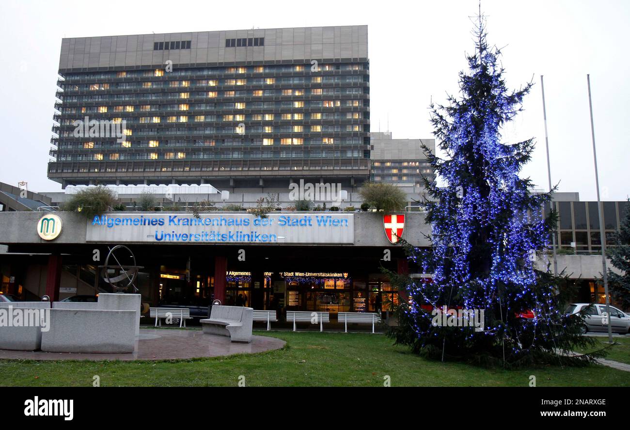 Exterior view of Vienna General Hospital, AKH, photographed in Vienna ...