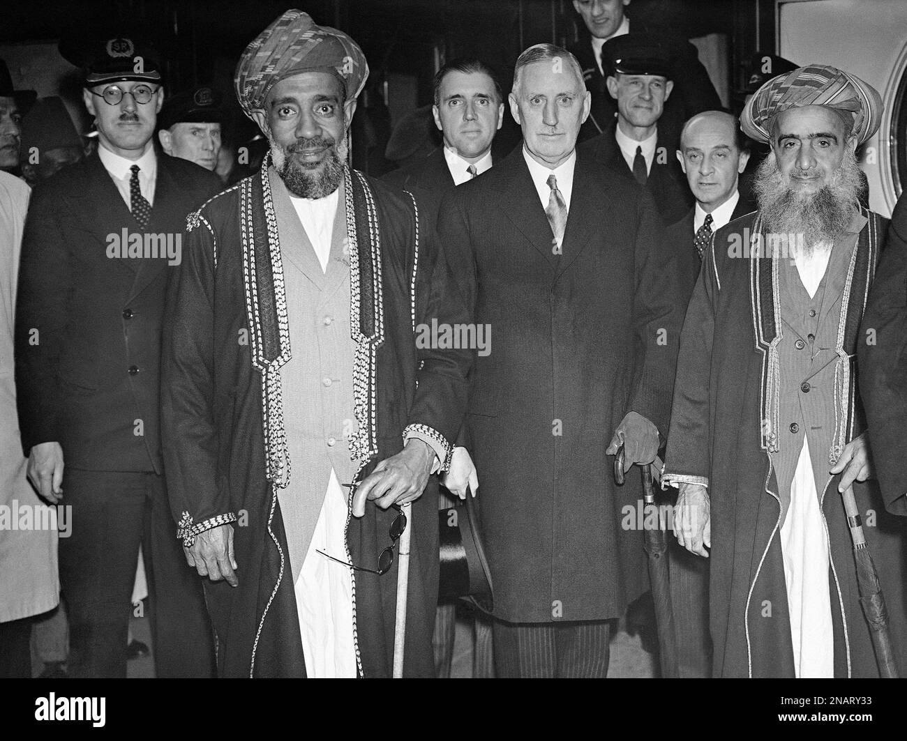 The Sultan of Zanzibar, left, on arrival at Victoria Station, London ...