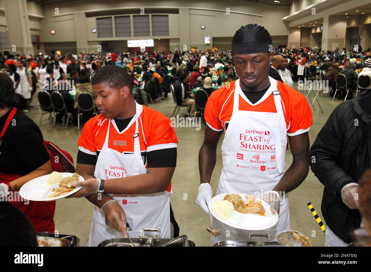 Calvin Coolidge High School students Andre Bailey, 18, left, and Dayon ...