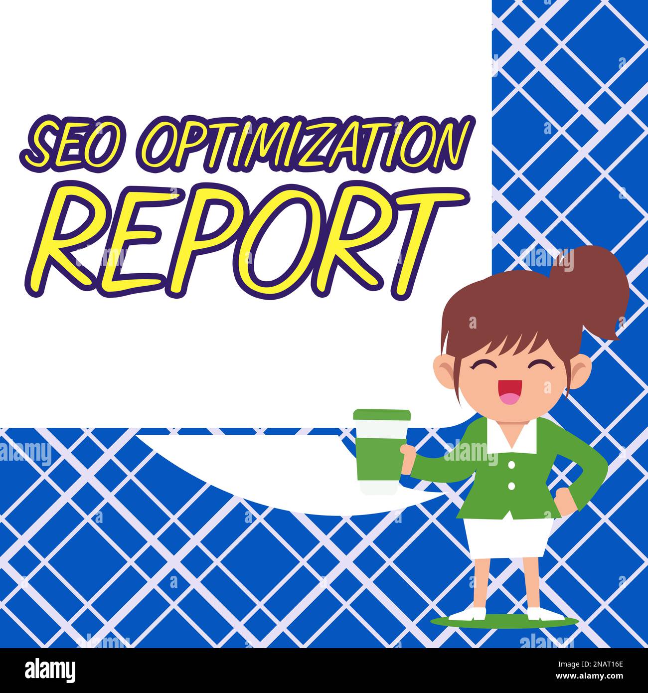 Conceptual caption Seo Optimization Report. Business overview process of affecting online ...
