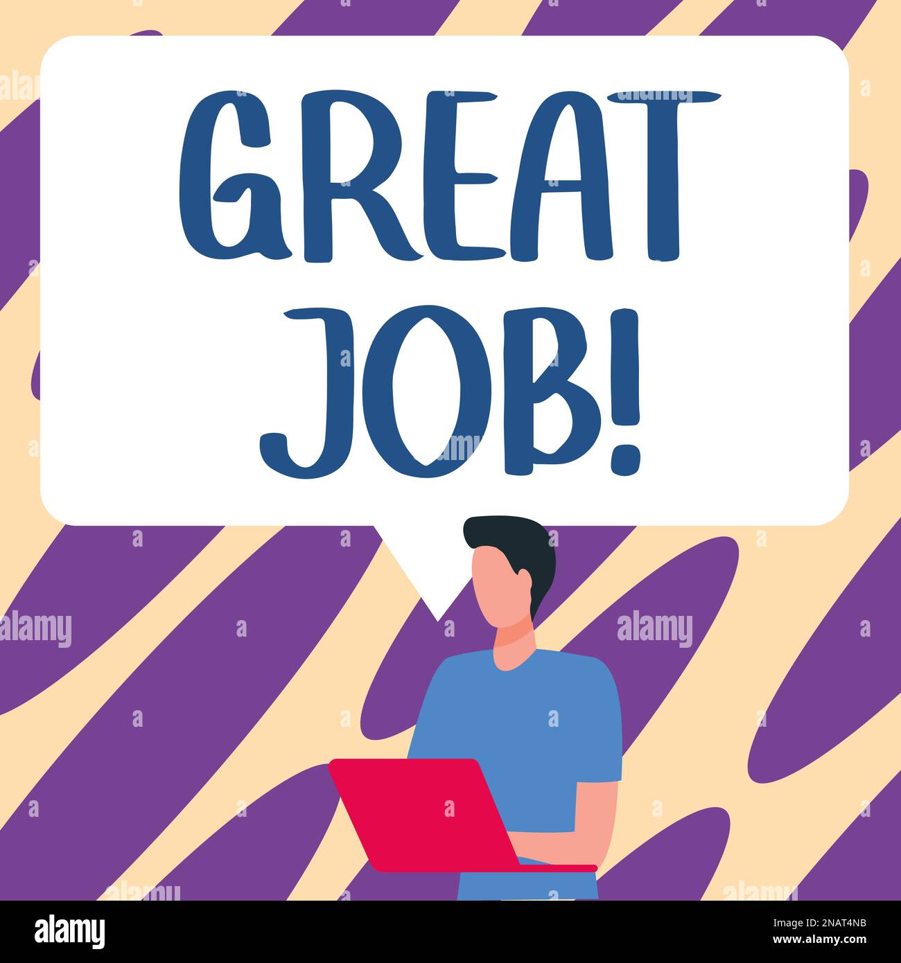 Conceptual caption Great Job. Business overview used praising someone for something they have ...