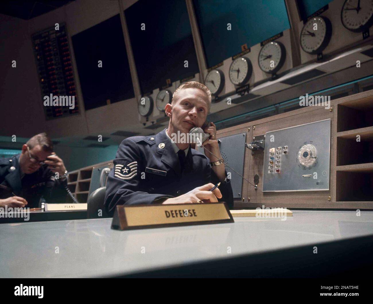 Interior view of the National Military Command center at the Pentagon ...