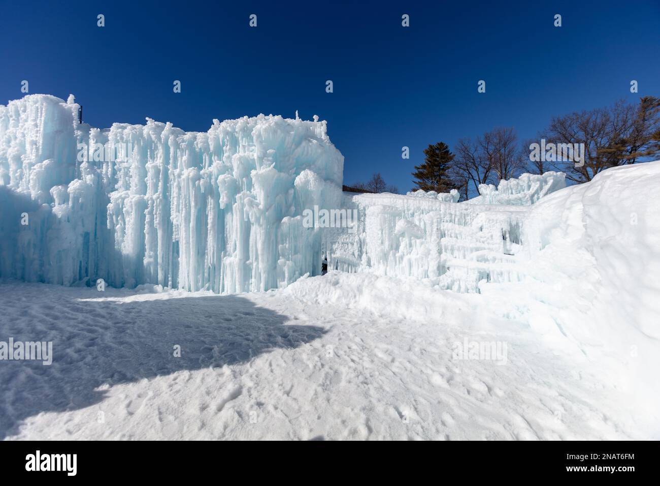 These are some of the tunnels and ice structures at a winter ice ...