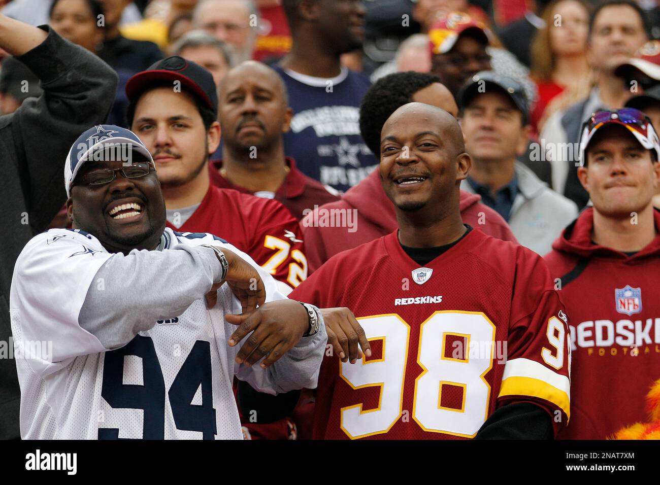 Washington Redskins and Dallas Cowboys fans enjoy the game during the ...