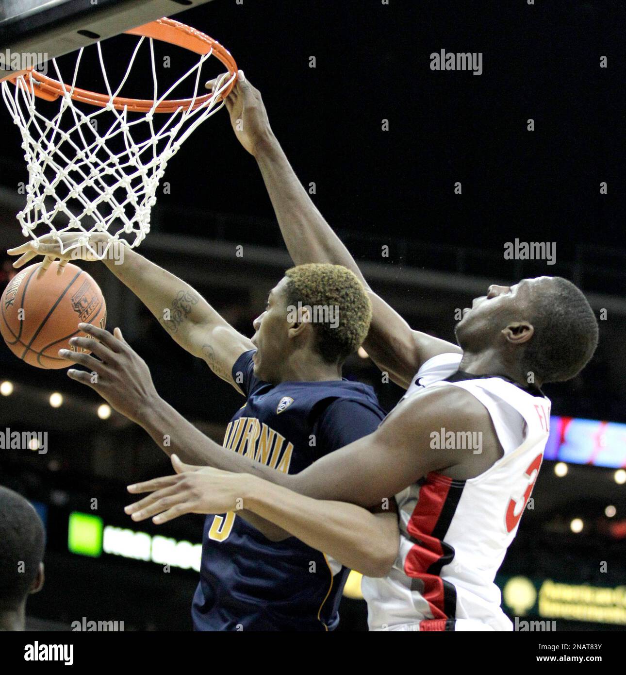 California forward Richard Solomon, left, and Georgia forward/center ...