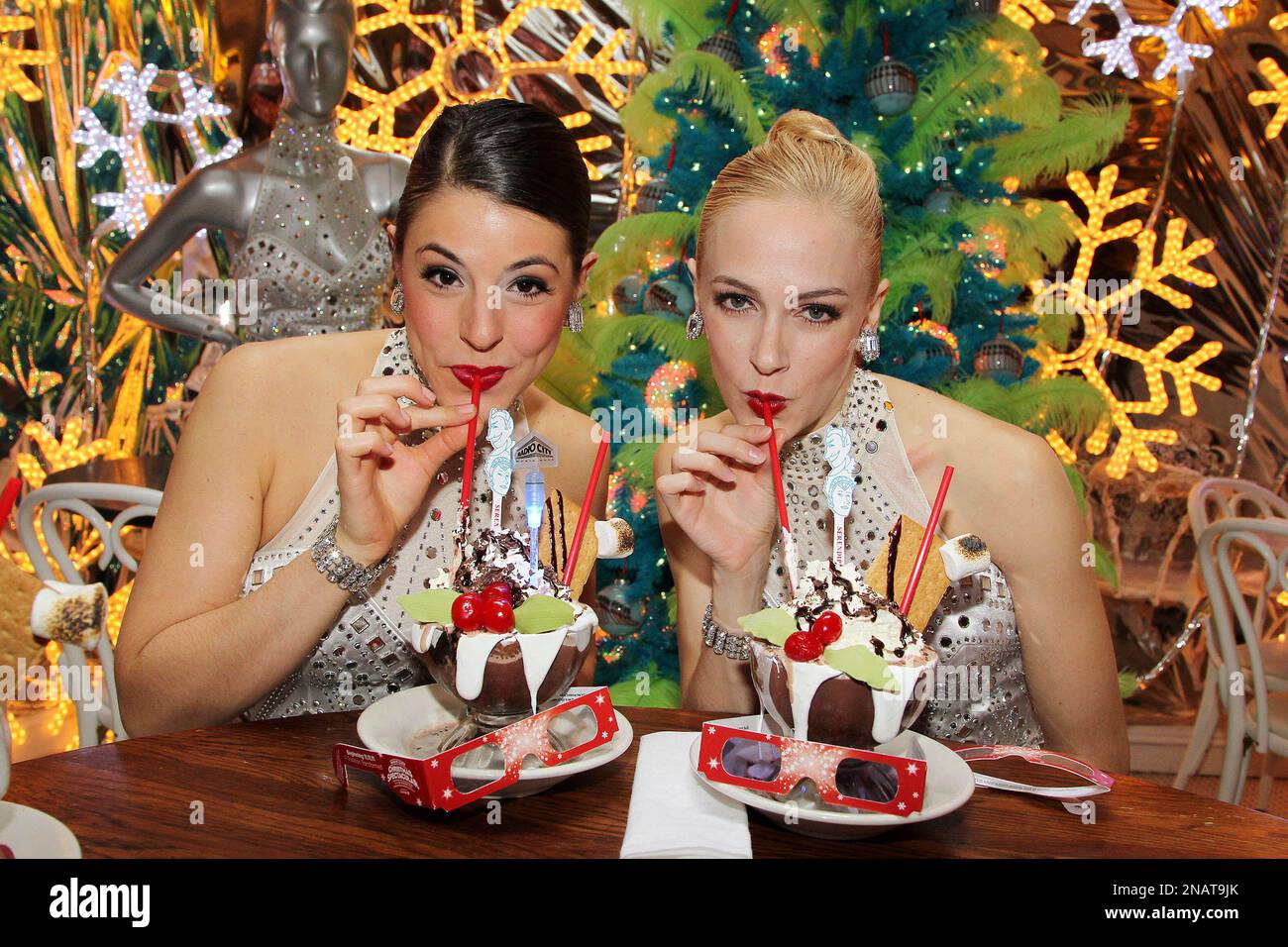 The Radio City Rockettes, Cynthia Link, left, and Alana Neihoff unveil ...