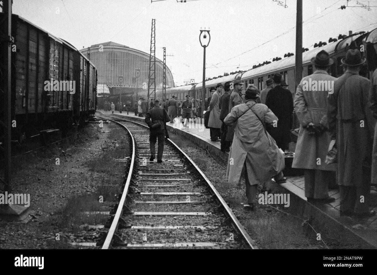 American internees shown during their trip from Bad Nauheim, Germany to ...