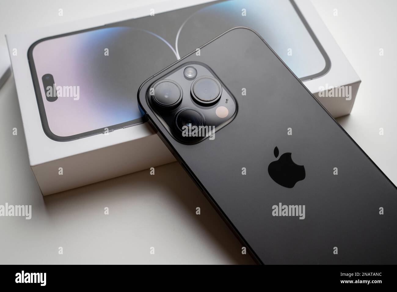 Budapest, Hungary - December 14, 2022. Apple iPhone 14 Pro Max, Space ...