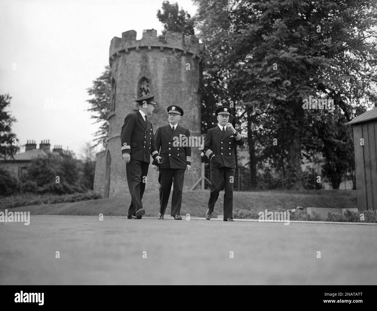Naval officers out for a stroll in Londonderry, Northern Ireland on ...