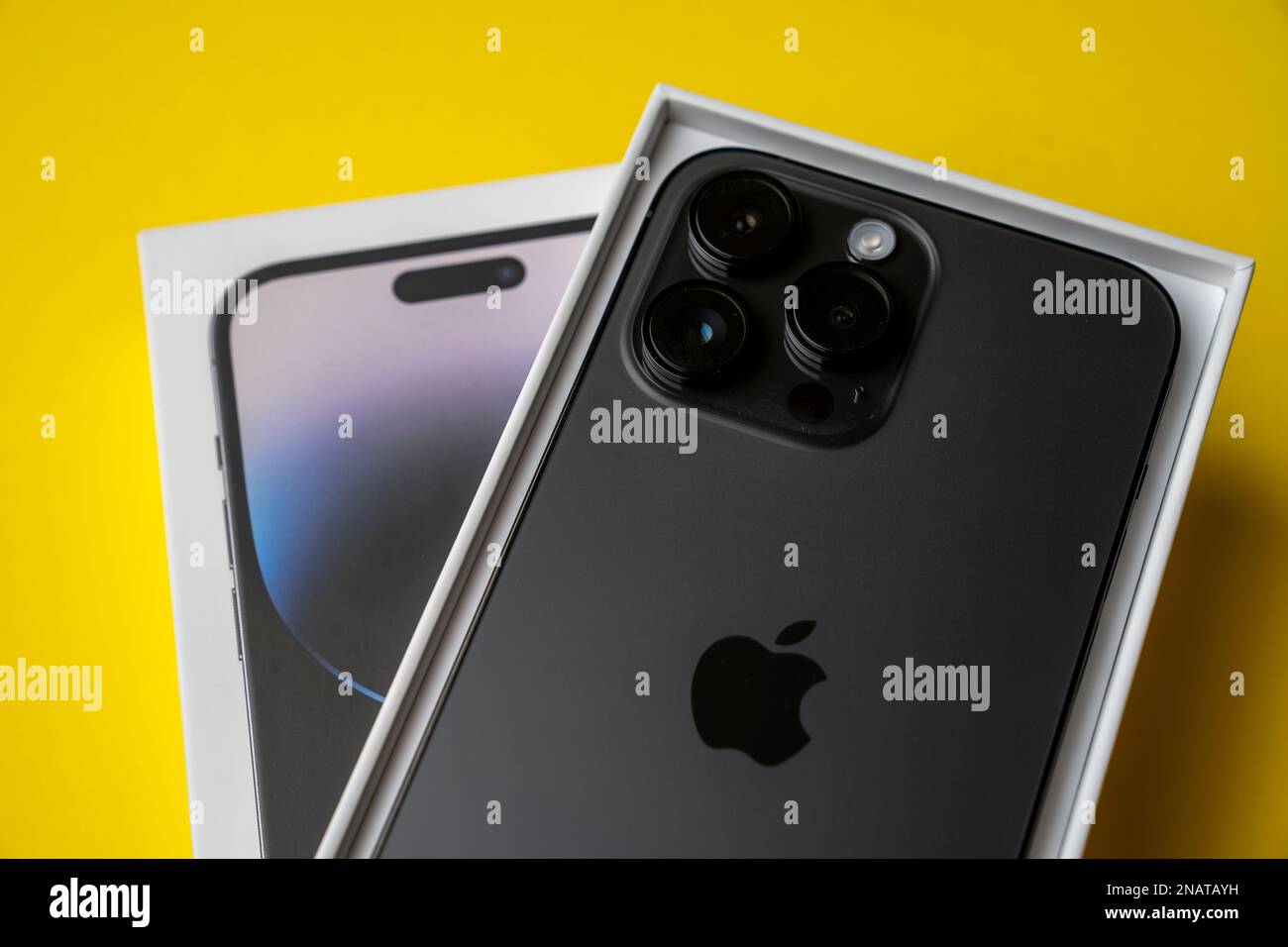 Budapest, Hungary - December 14, 2022. iPhone 14 Pro Max in Space Black ...