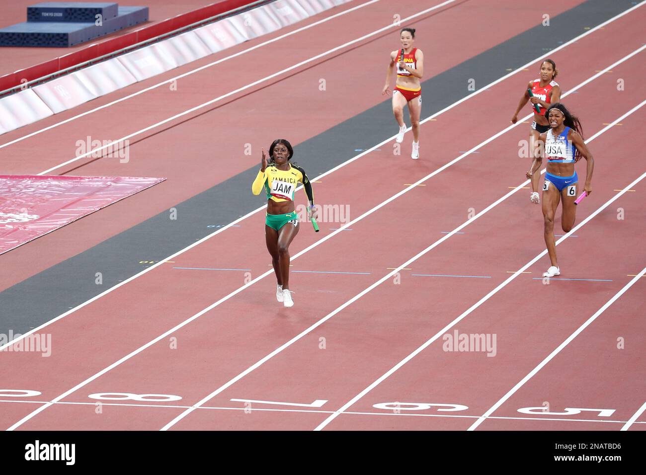 AUG 06, 2021 - Tokyo, Japan: Shericka Jackson of Jamaica in the ...
