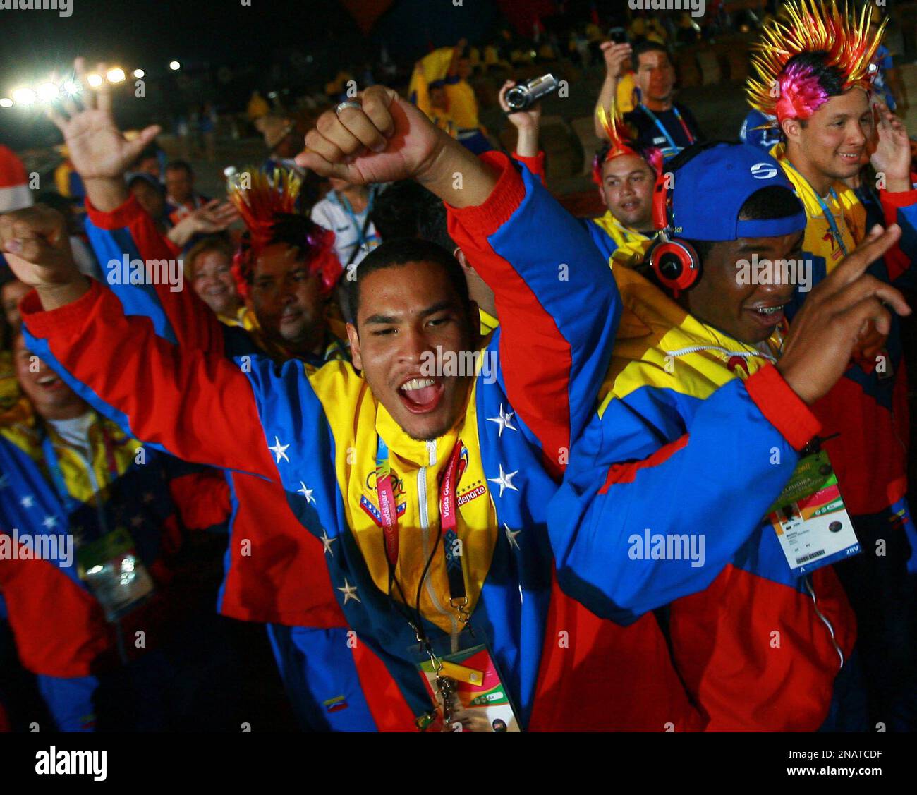Venezuelan athletes parade during the closing ceremony of the Parapan ...