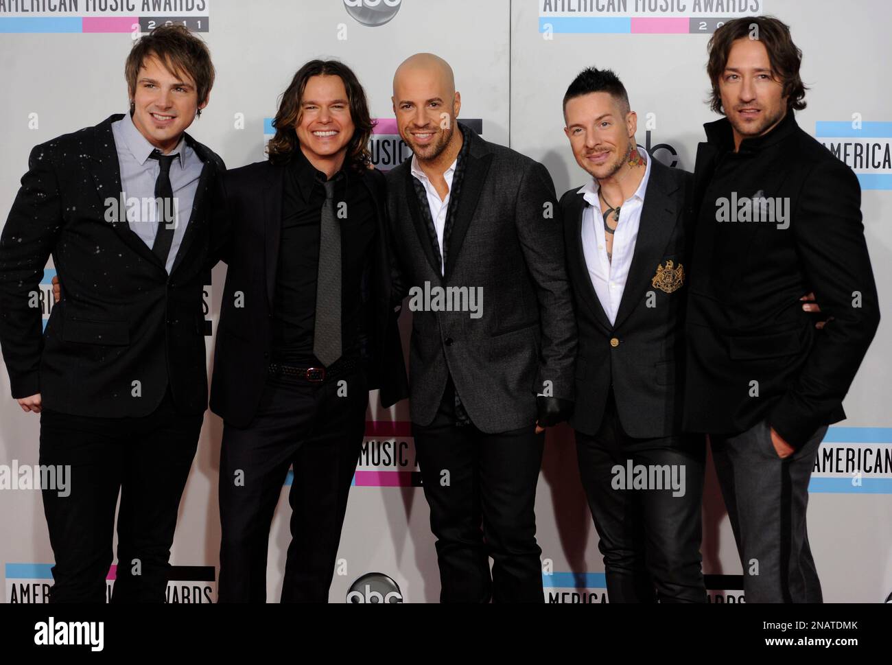 Brian Craddock, Robin Diaz, Chris Daughtry, Josh Paul, and Josh Steely of the band Daughtry ...