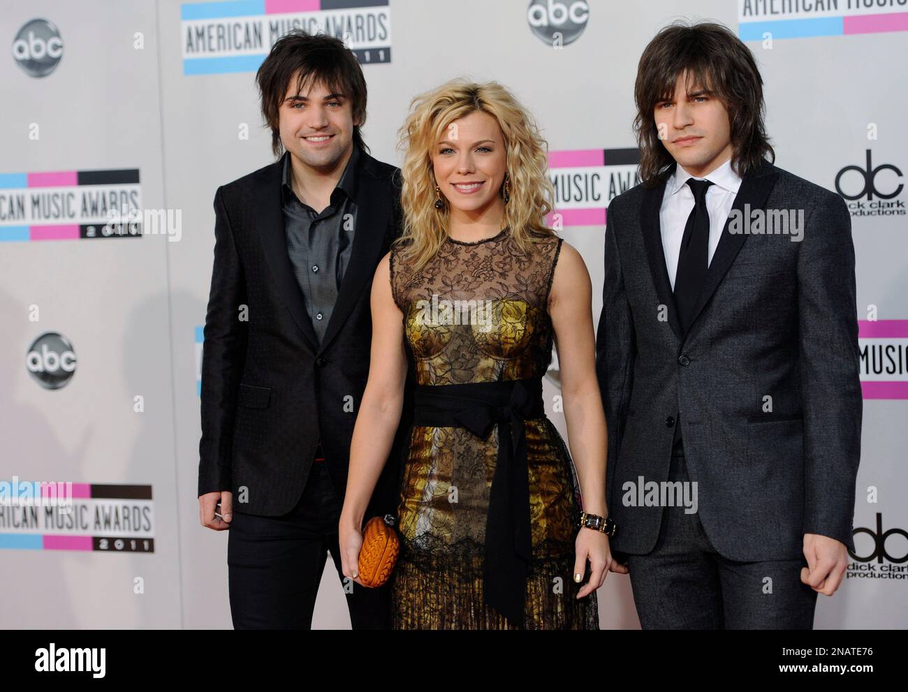 The Band Perry, from left, Neil, Kimberly, and Reid Perry, arrives at ...