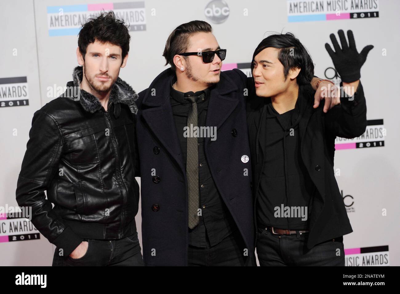 The band Metro Station, from left, Ryan Daly, Mason Musso, and Anthony ...