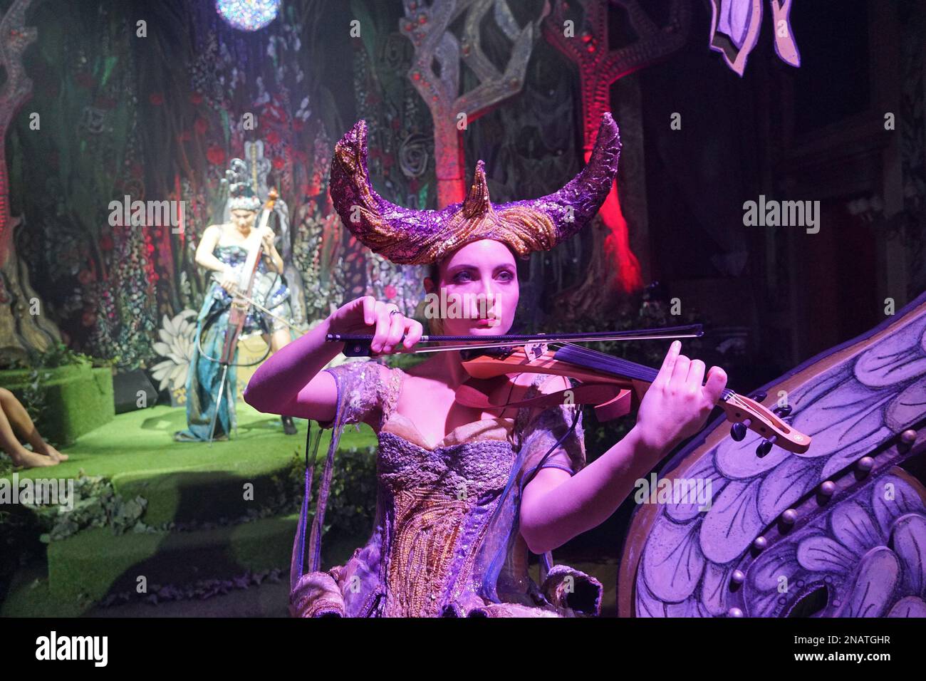 Venice, Italy, early 13 February 2023. Artists perform during the ...