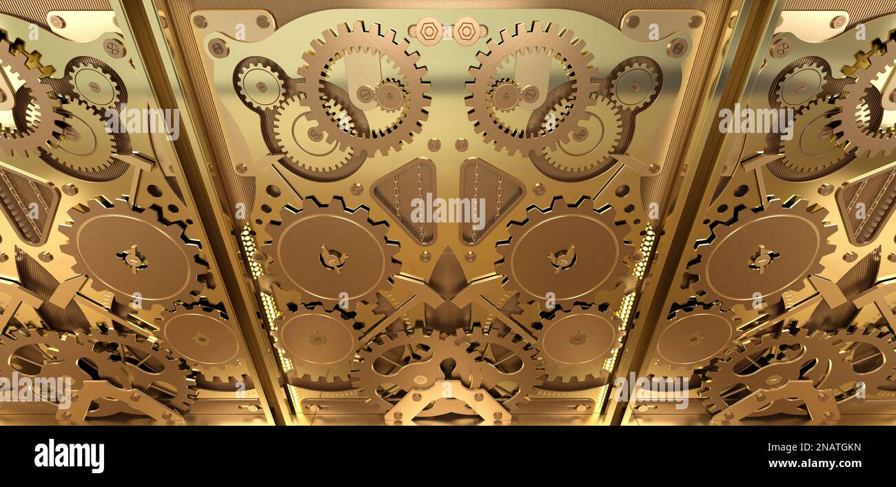 Clockwork Mechanical Parts. Gears, Rings, Cogwheels. Steampunk ...