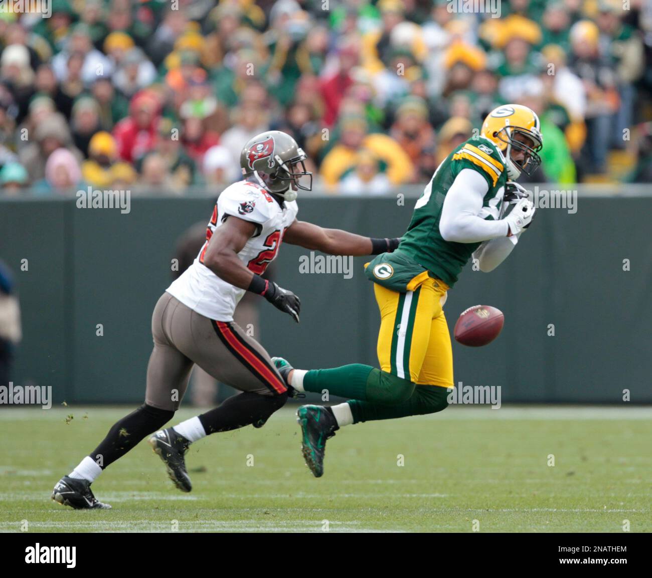 Green Bay Packers' Jermichael Finley can't hold onto a pass with Tampa ...