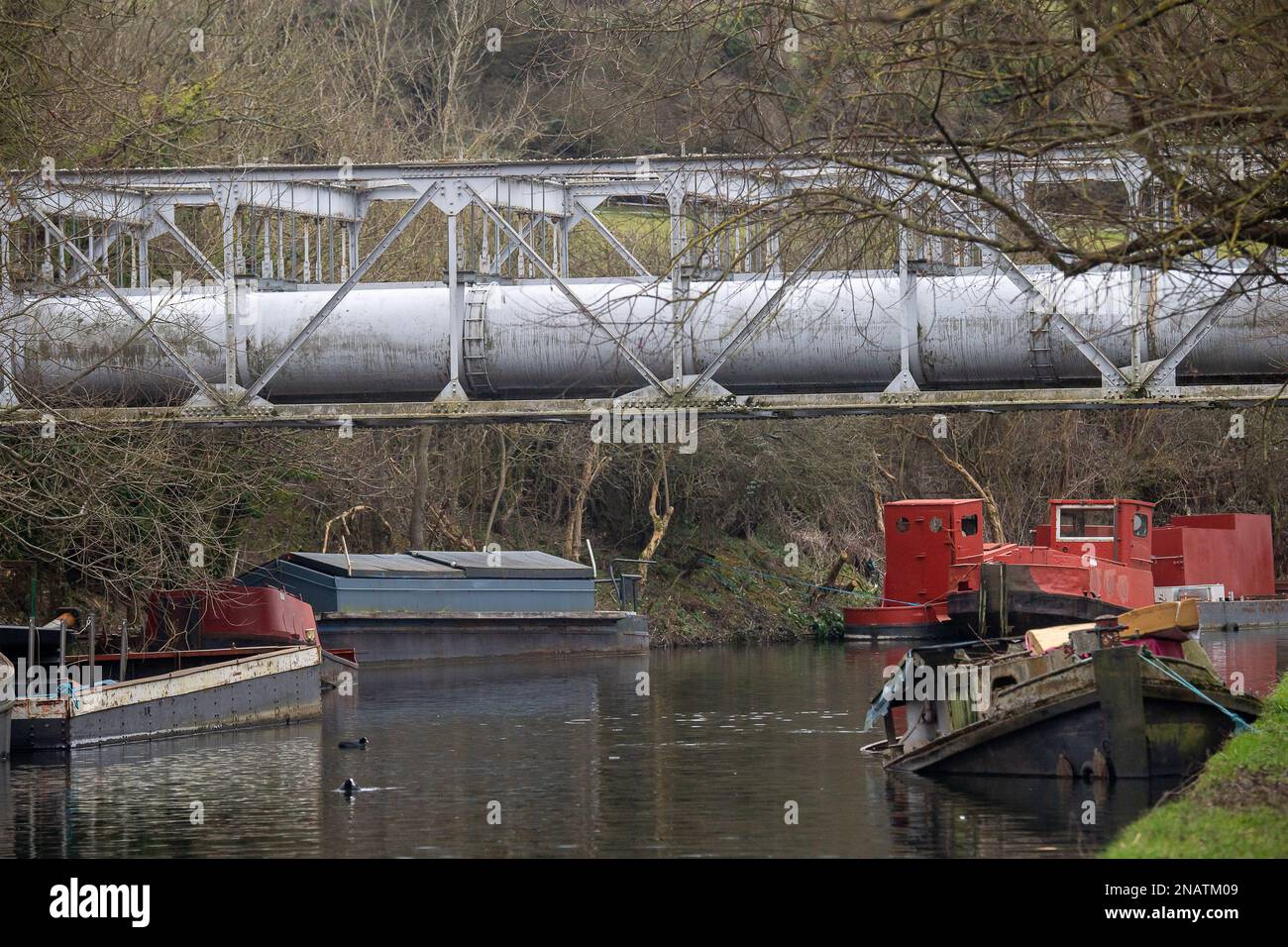 Maple Cross, Hertfordshire, UK. 12th February, 2023. Huge pipeworks ...