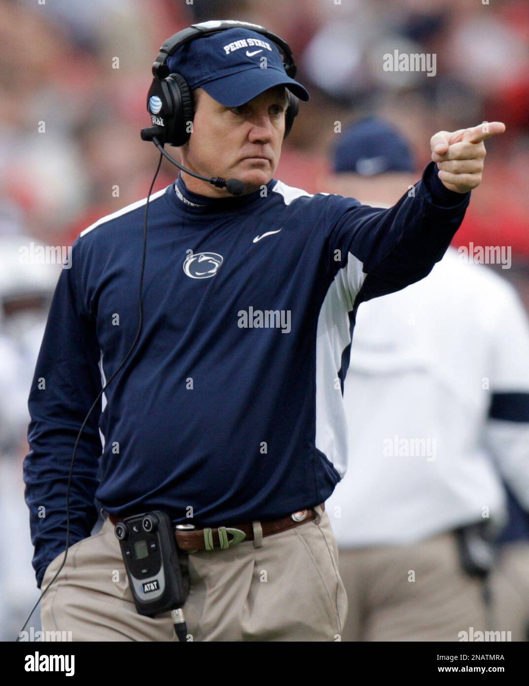 Penn State head coach Tom Bradley directs his team in the first half of ...