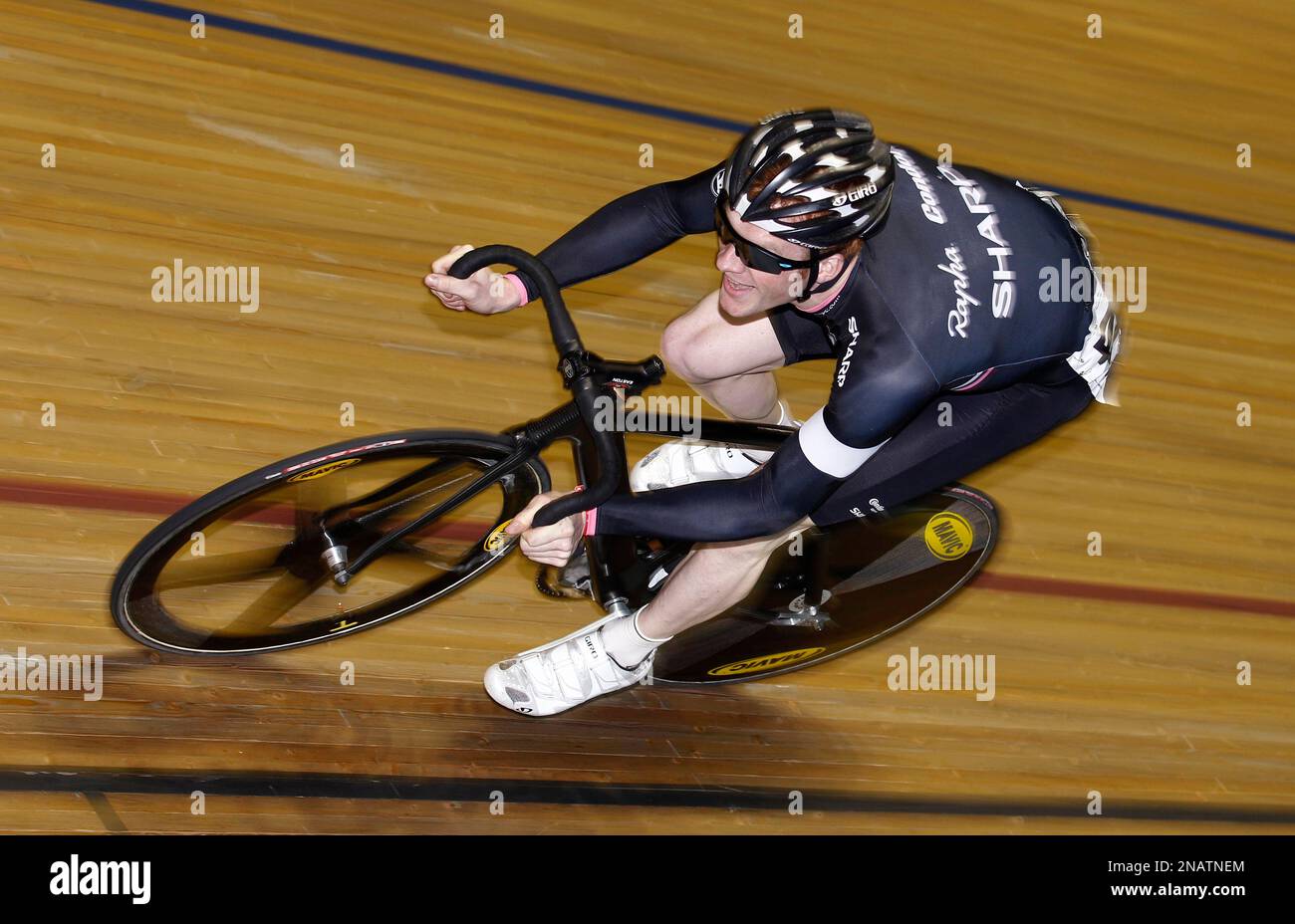 Britain's Ed Clancy competes in the sprint competition during the ...