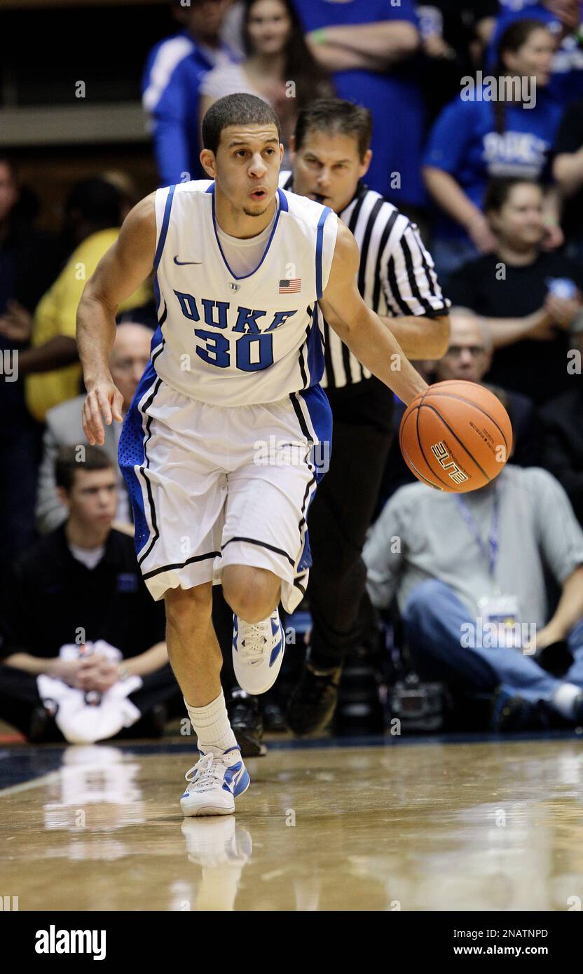 Duke's Seth Curry (30) drives up-court against Davidson during the ...