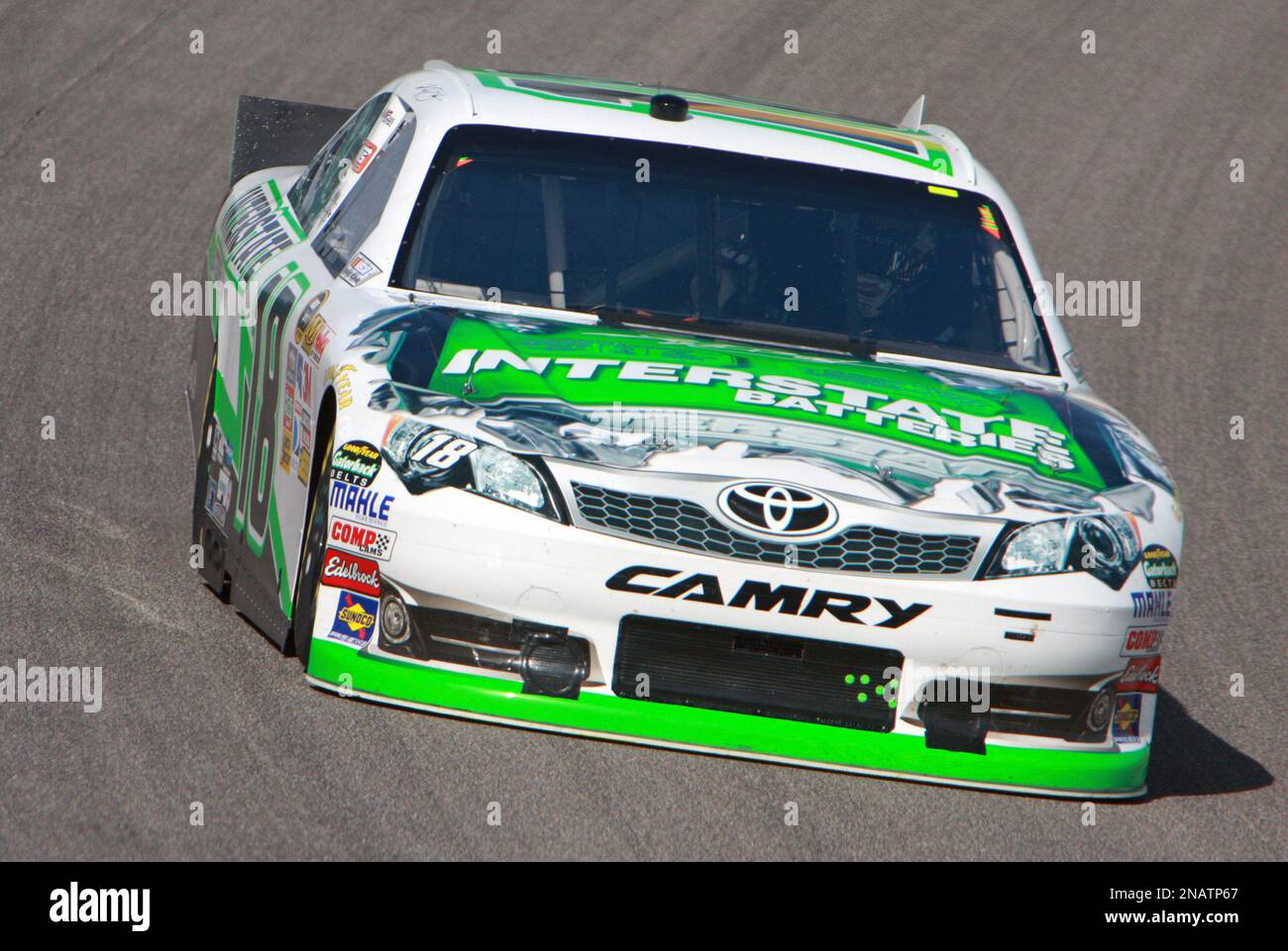 Kyle Busch drives his car during practice for Sunday's NASCAR Ford 400 ...