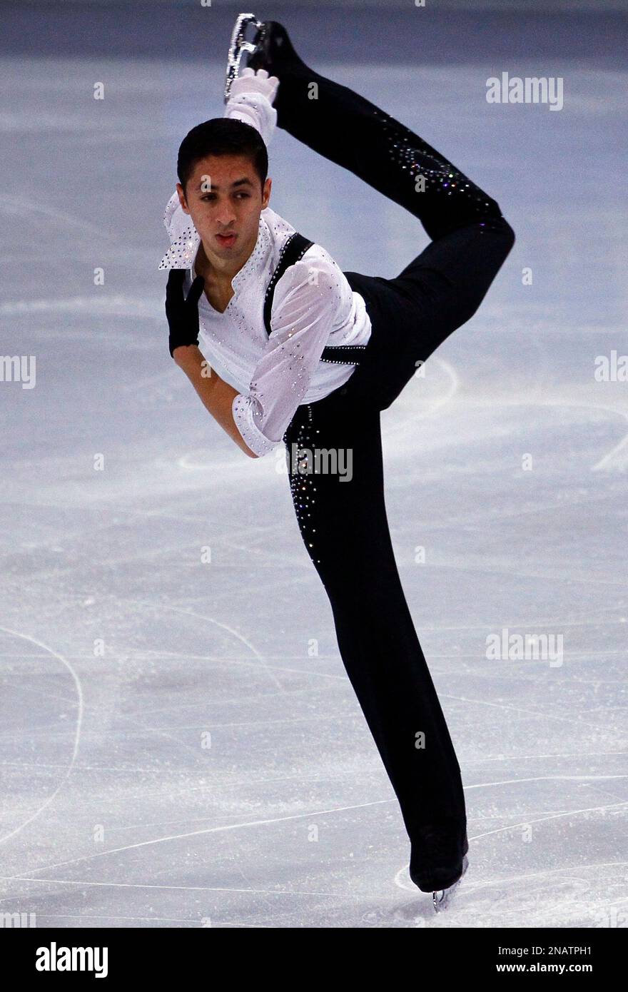 Chafik Besseghier of France performs his Men's Free Skating program ...