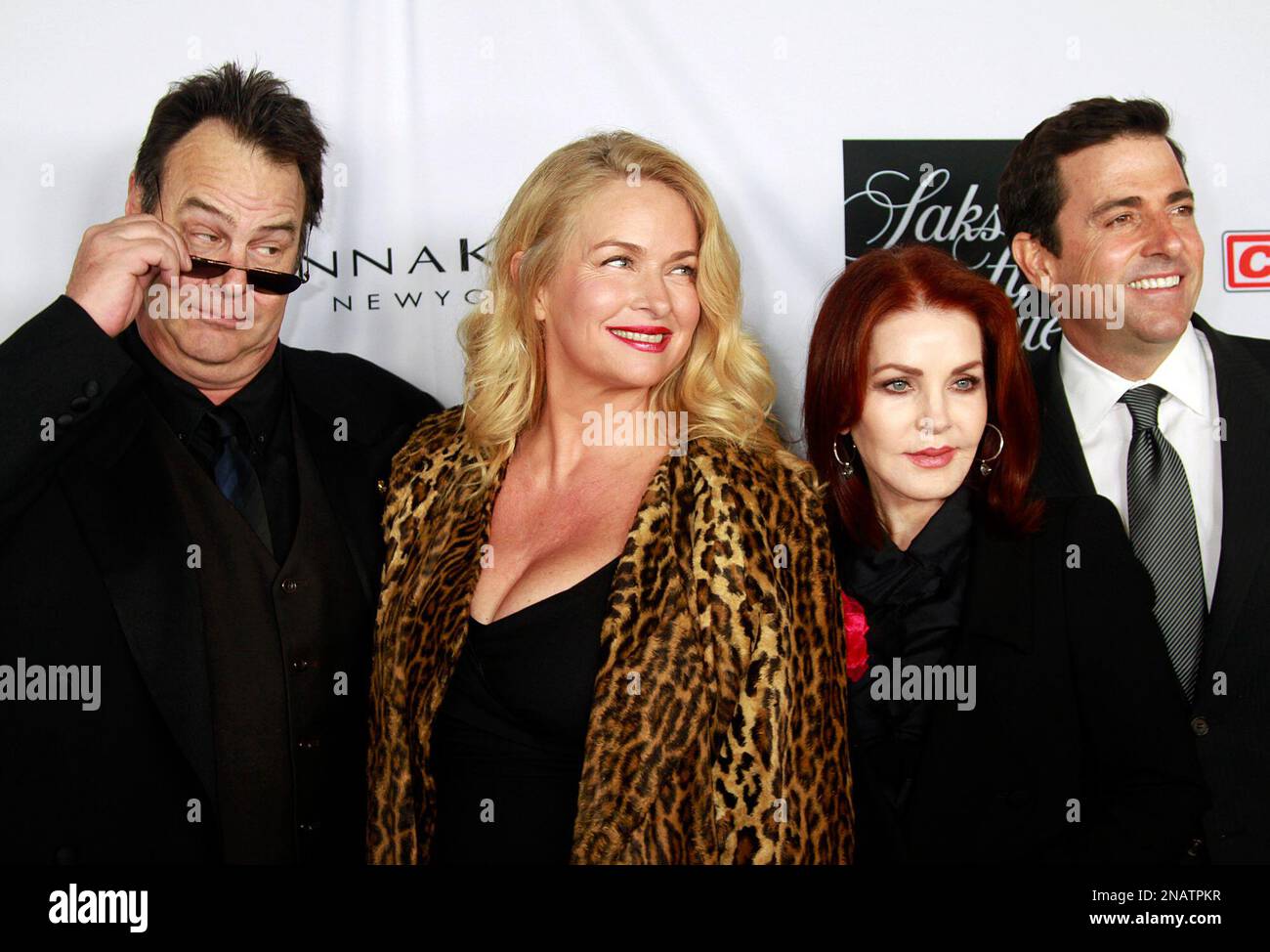 Actor Dan Aykroyd, from left, his wife Donna, Priscilla Presley, and ...