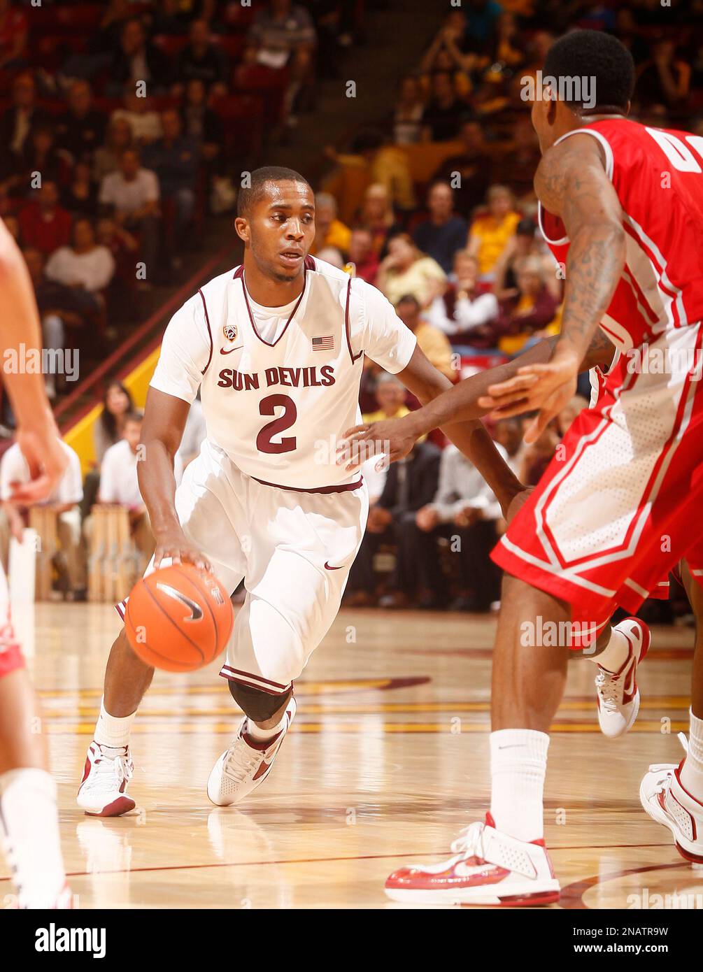 Arizona State guard Chris Colvin drives against New Mexico during the ...