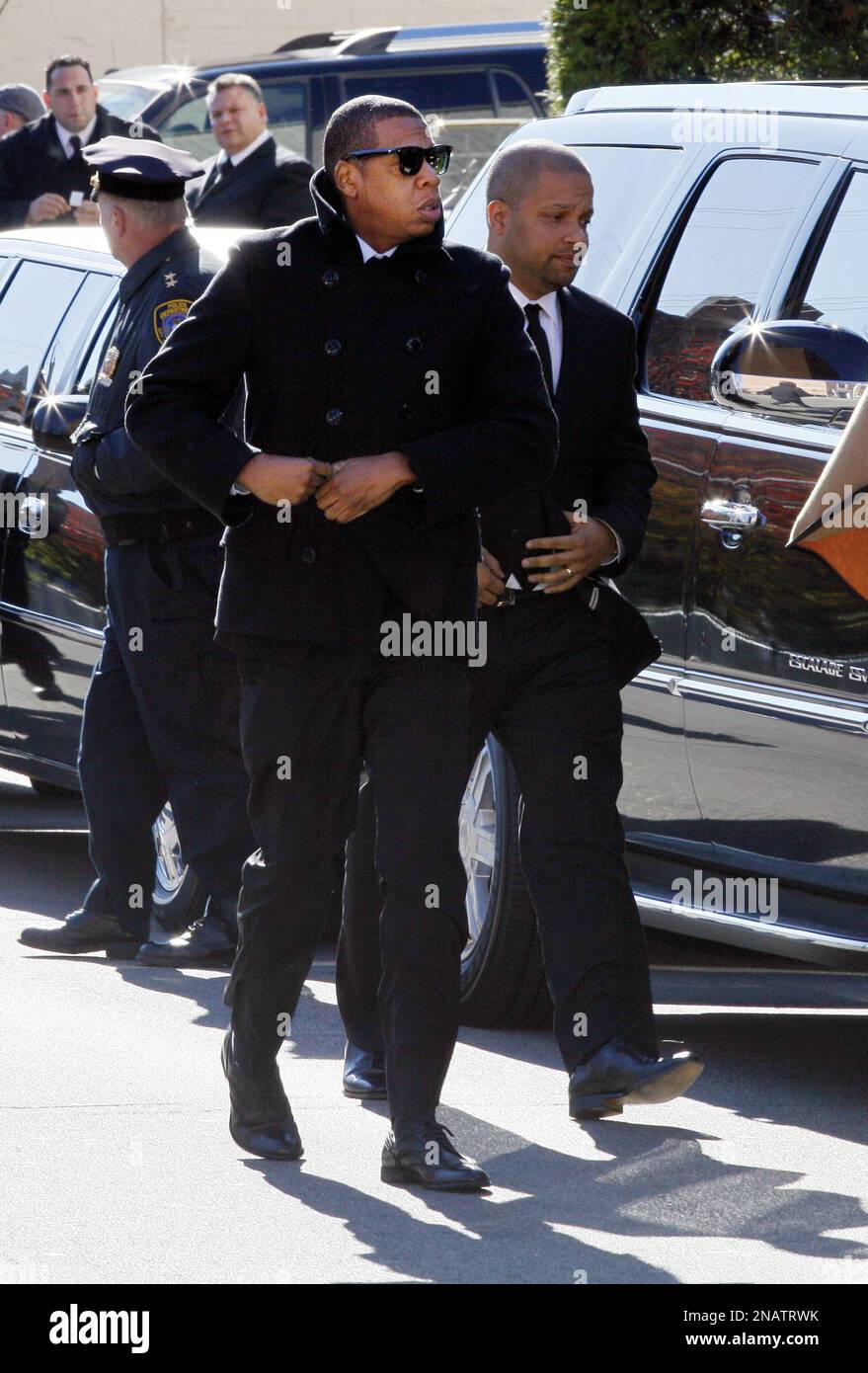 Shawn Corey Carter known as Jay-Z arrives at the funeral of Dwight ...