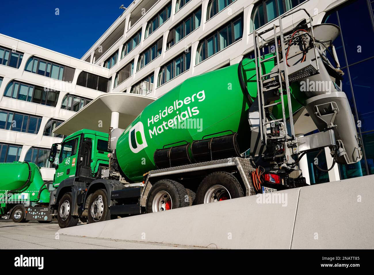 Heidelberg, Germany. 13th Feb, 2023. A company logo of the building ...