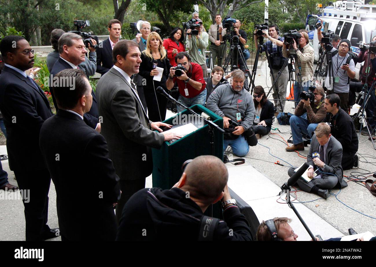 Lt. John Corina, third from left, of the Los Angeles County Sheriff's ...