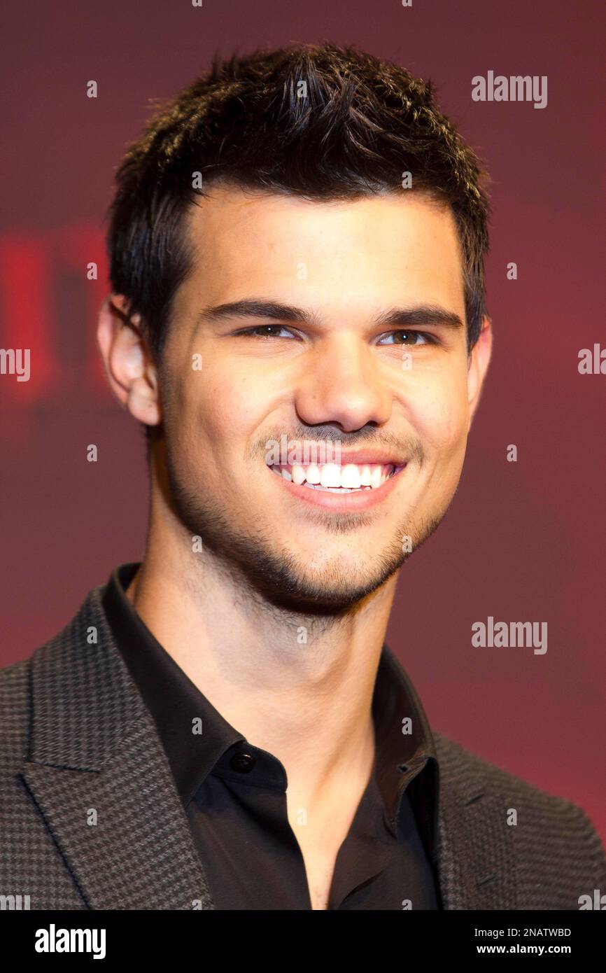 US actor Taylor Lautner attends a film premiere of 'Twilight Breaking ...