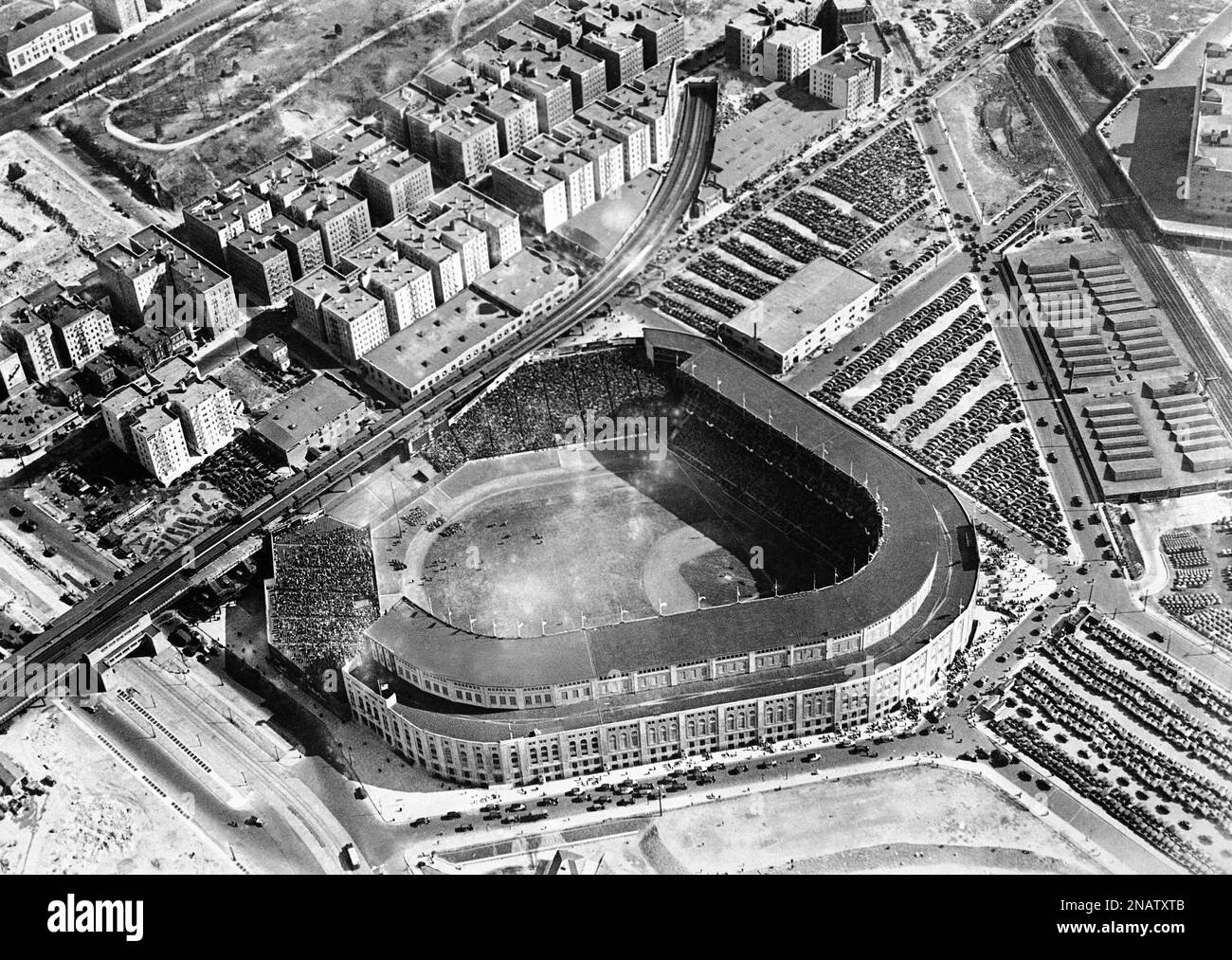 An aerial view of the Yankee Stadium in New York in 1937. (AP Photo ...
