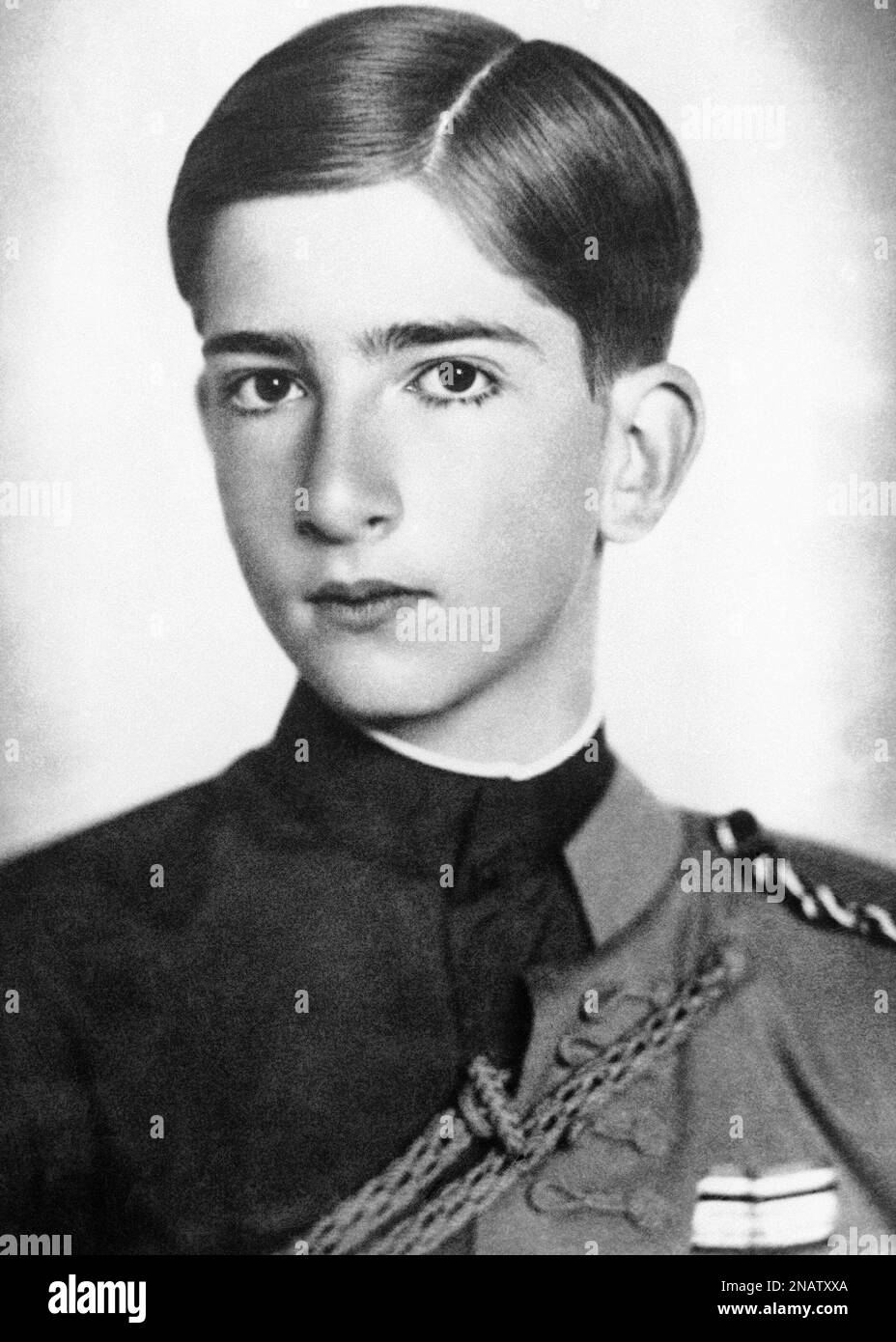 Portrait of King Peter II, 14-years-old King of Yugoslavia shown on Aug ...