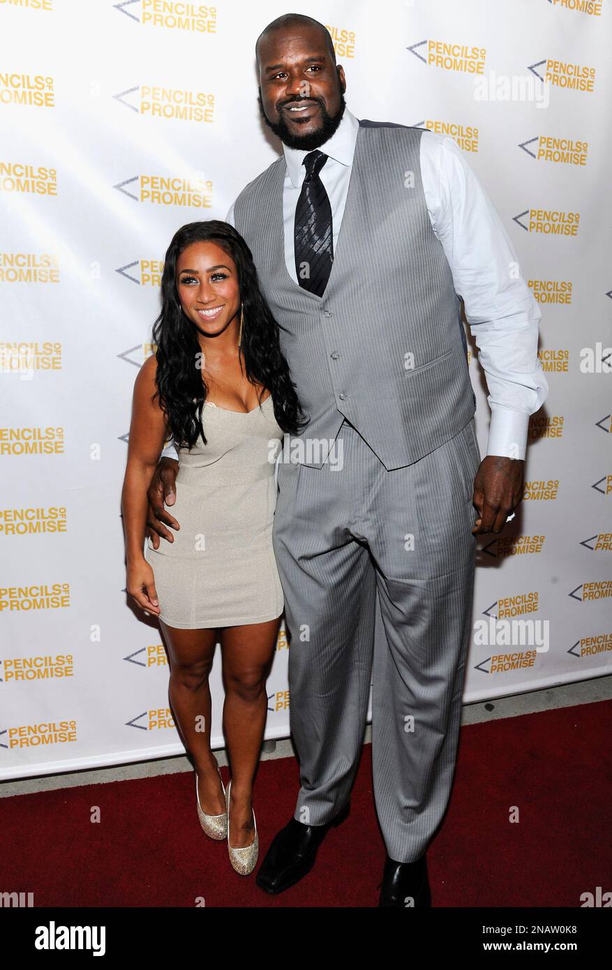 Shaquille O'Neal and girlfriend Nicole "Hoopz" Alexander attend the ...